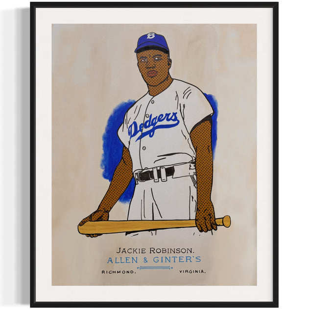 Jackie Robinson 1888, 2025 11x14 Giclee Print – Brad Davis Art