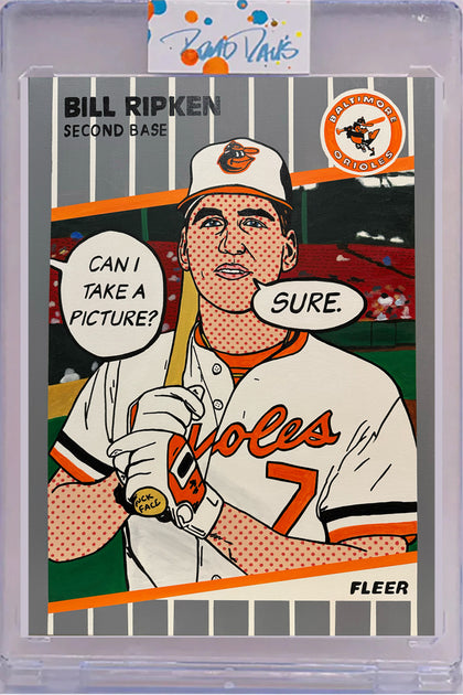 Billy Ripken 1989 “Throwbacks” Card Art – Brad Davis Art