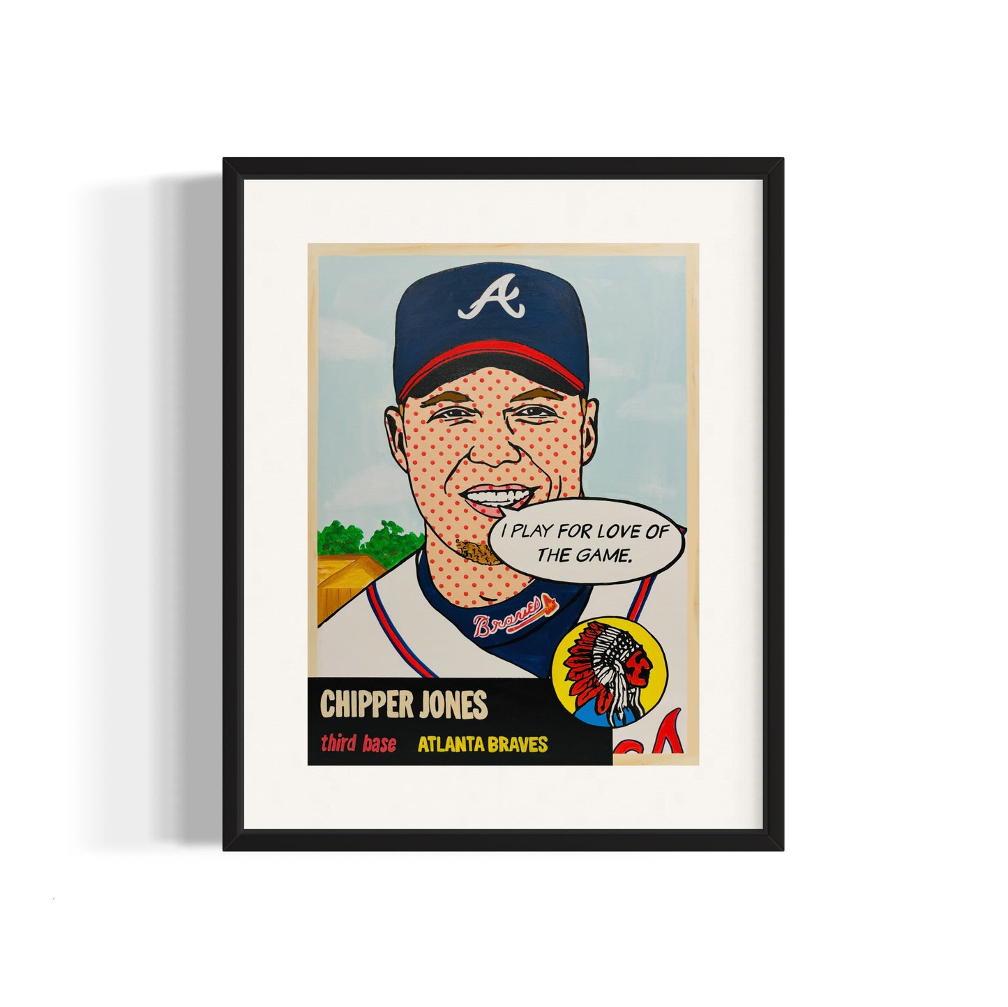 Chipper Jones 1953 “Throwbacks”, 2024 Giclee Print – Brad Davis Art