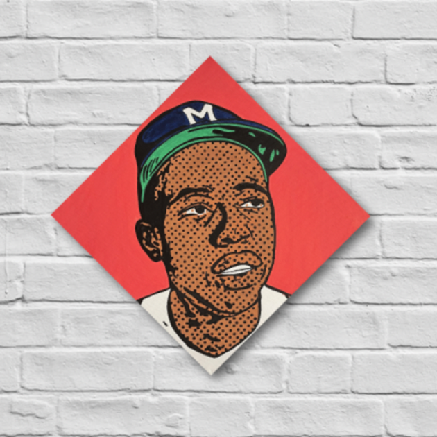 Hank Aaron Mini Portraits Series, 2022. – Brad Davis Art