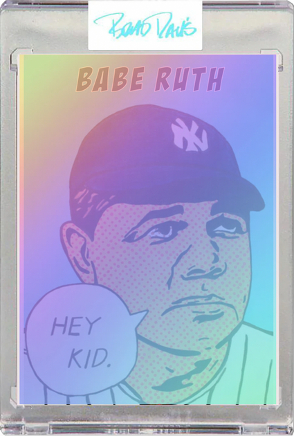 Babe Ruth Comic Card – Brad Davis Art
